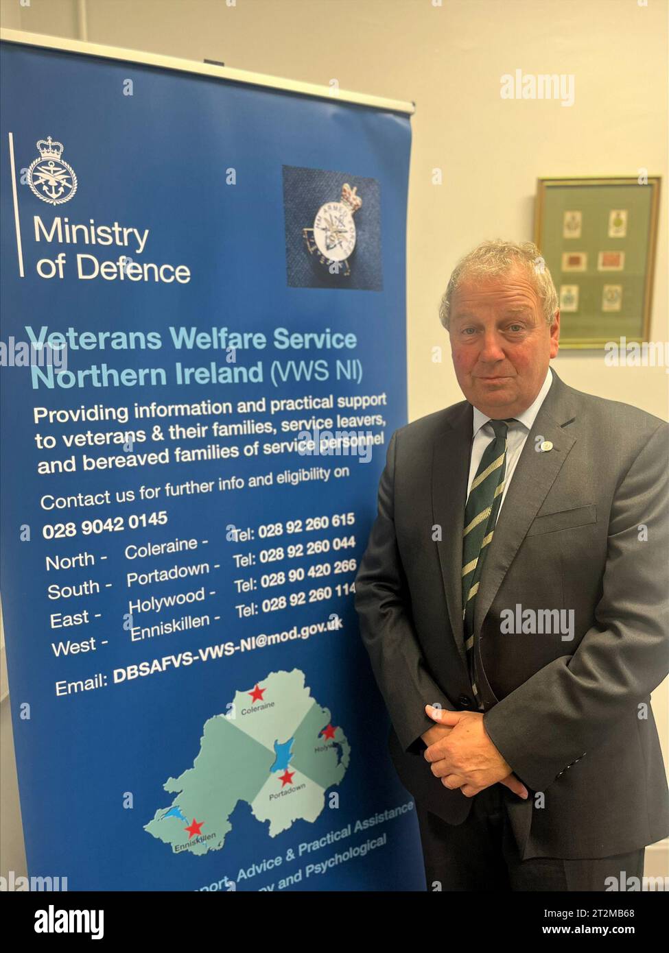 The Veterans Commissioner for Northern Ireland Danny Kinahan at an ...