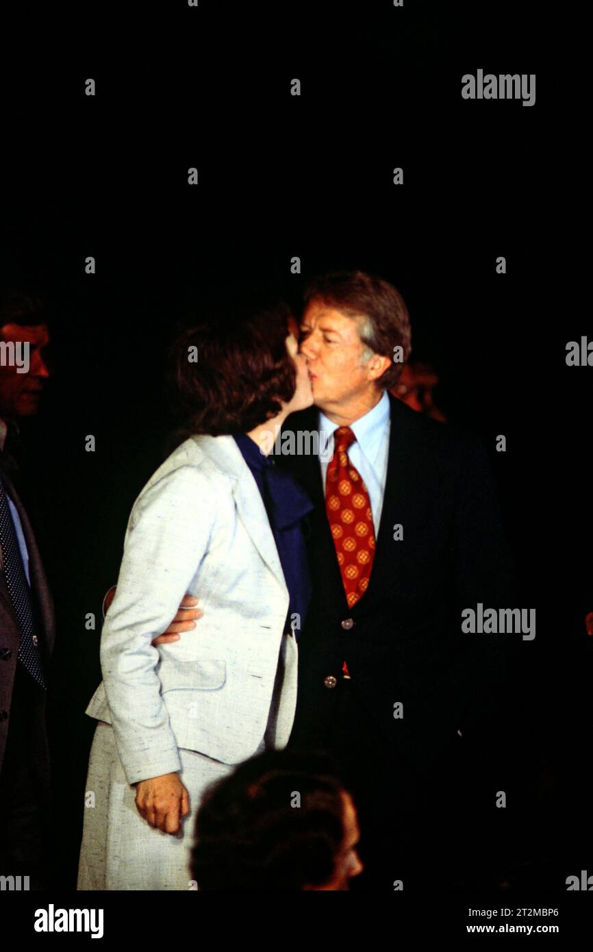 Jimmy Carter and Rosalynn Photograph by Dennis Brack BB89B Stock Photo ...