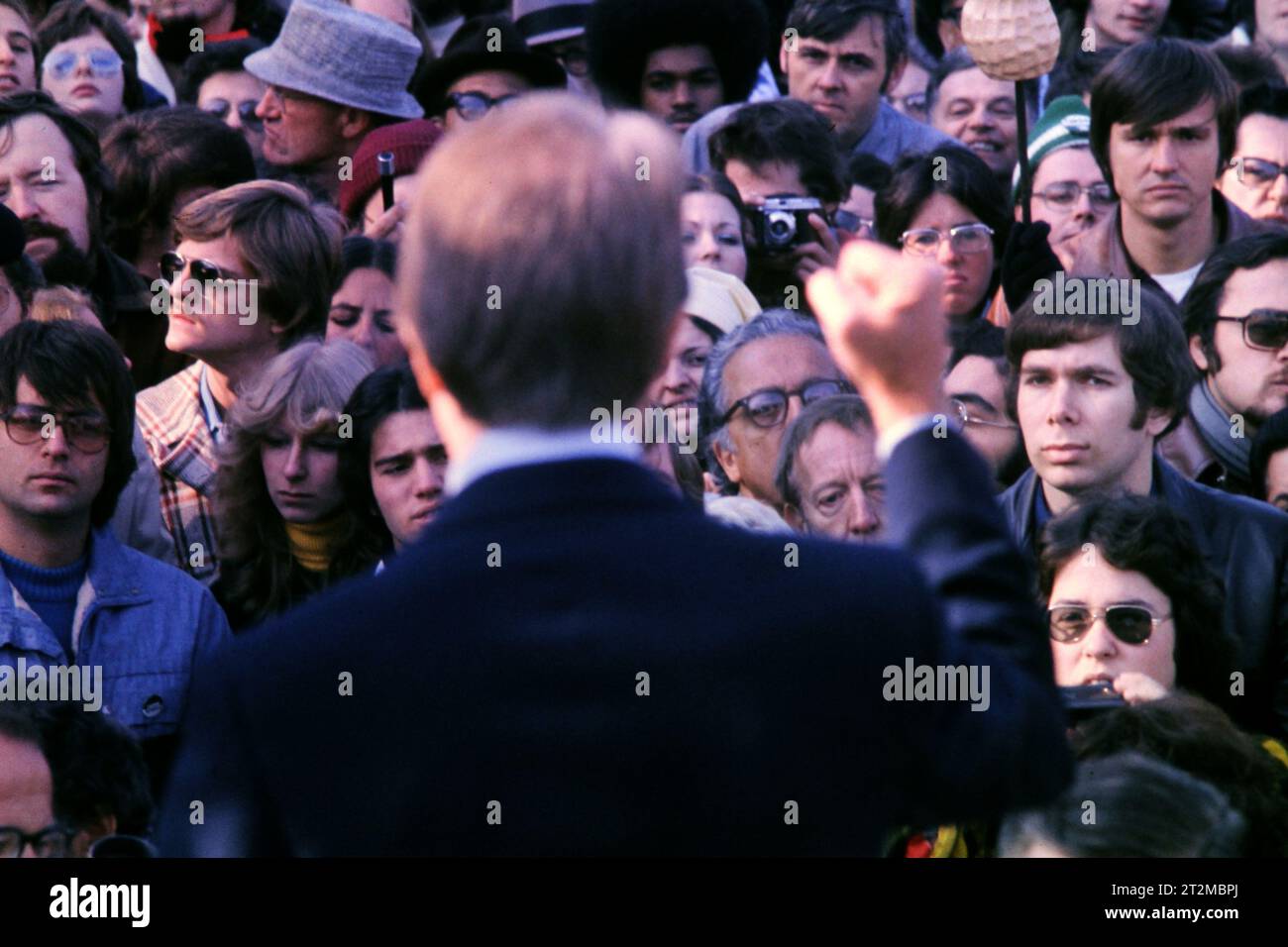 Voters watch Jimmy Carter Photograph by Dennis Brack BB89B Stock Photo ...