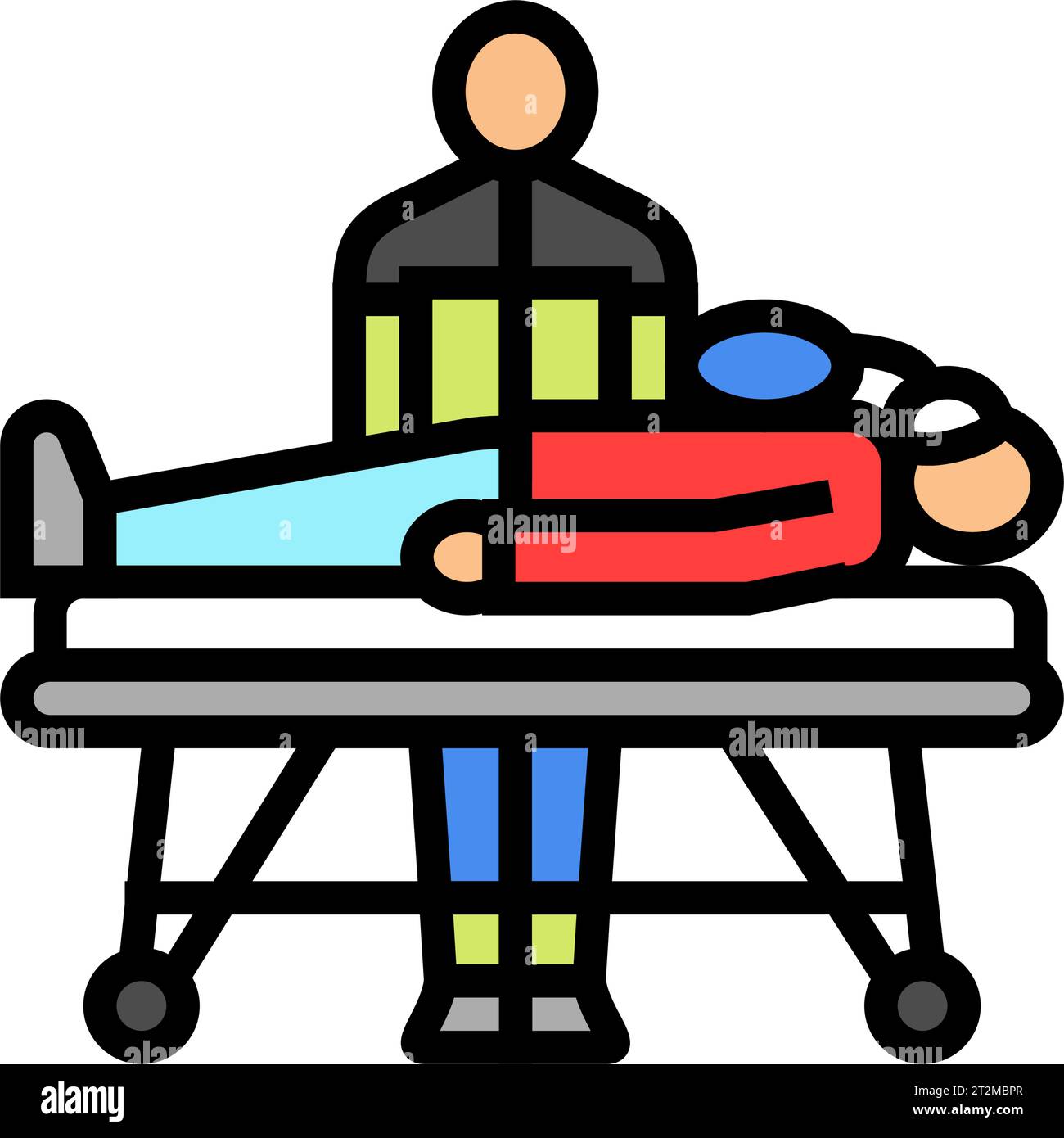 resuscitation efforts color icon vector illustration Stock Vector Image ...
