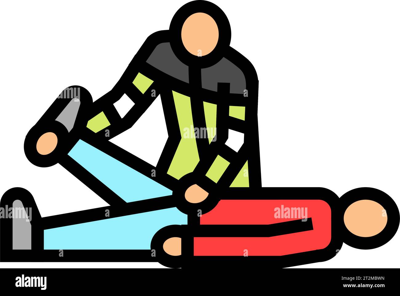 trauma care ambulance color icon vector illustration Stock Vector Image ...
