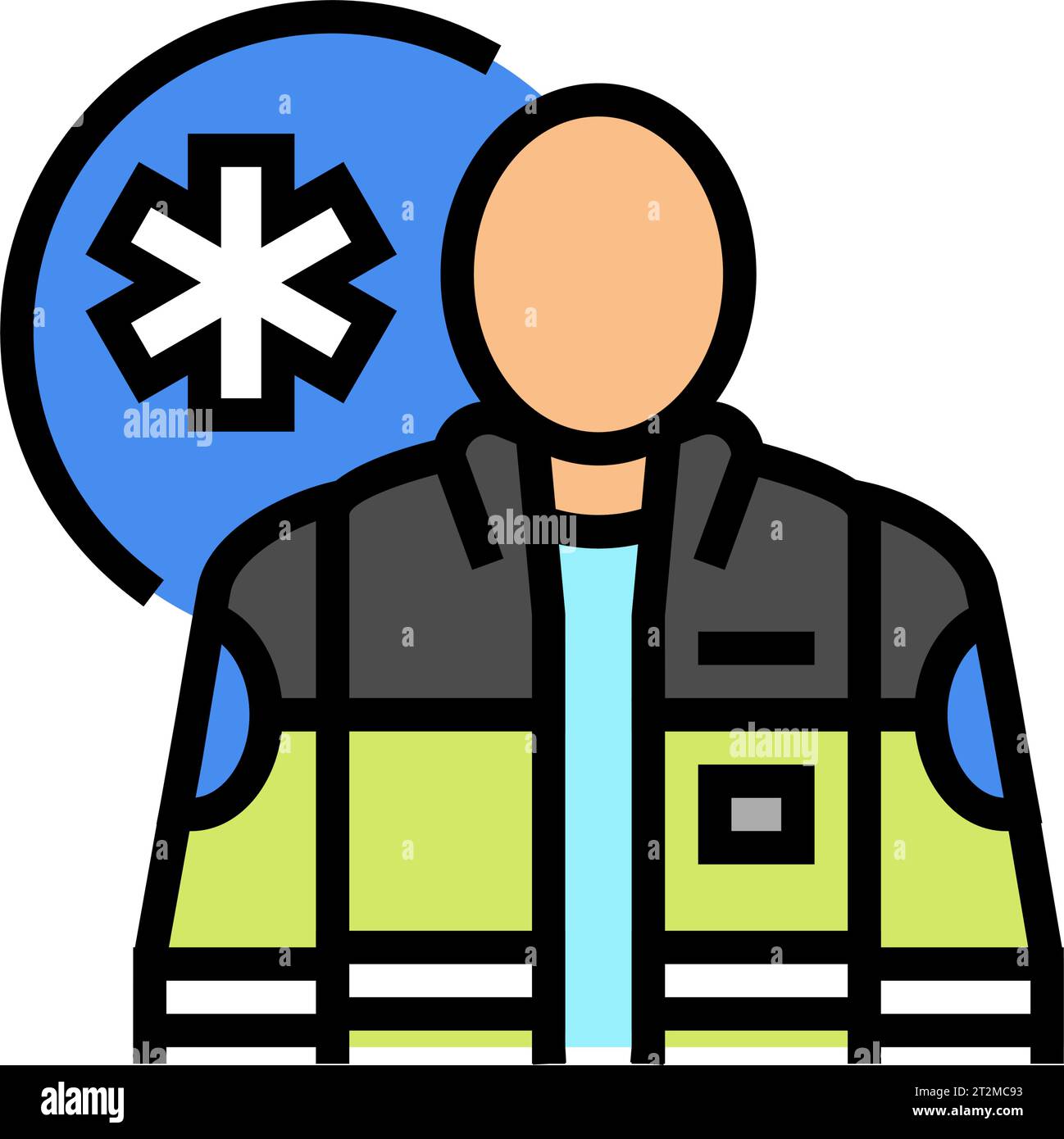 paramedic ambulance color icon vector illustration Stock Vector Image ...