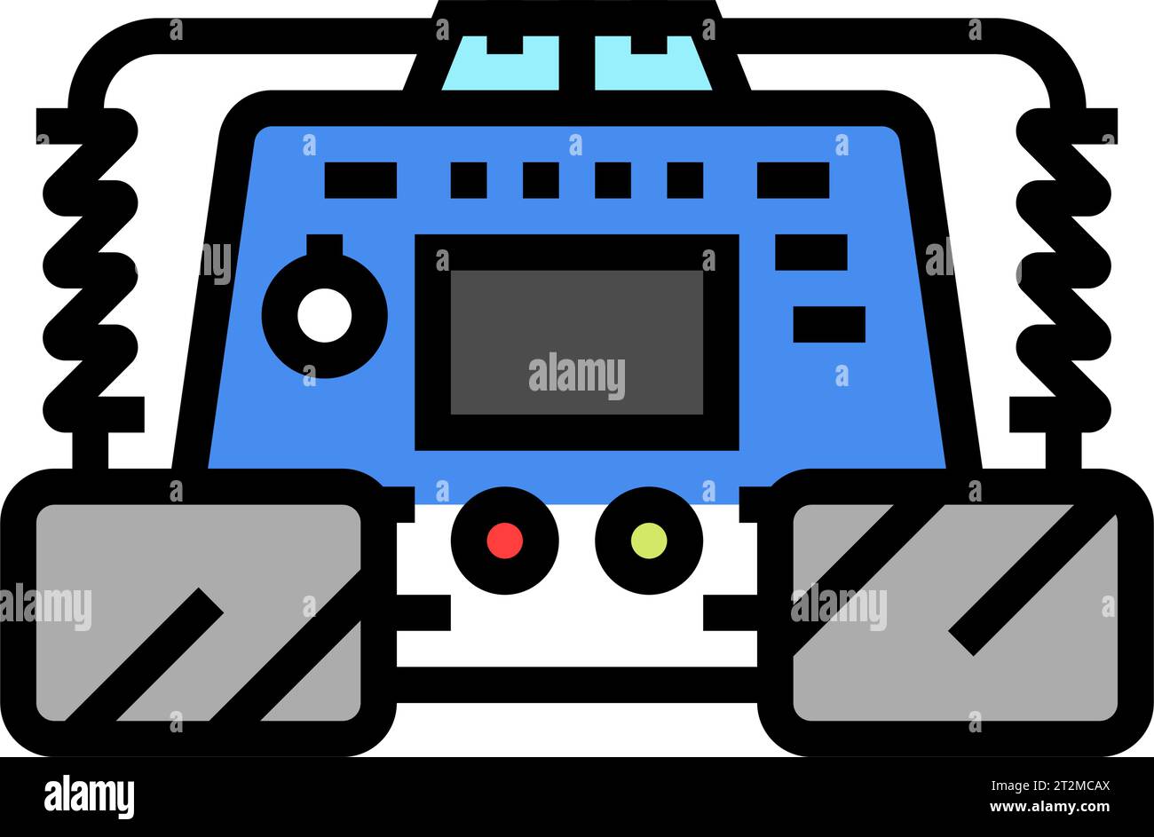 defibrillator ambulance color icon vector illustration Stock Vector ...