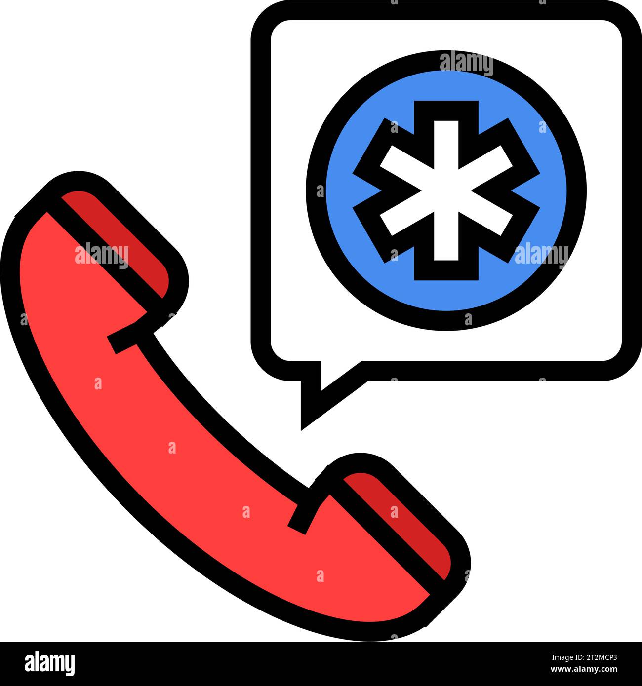 emergency call ambulance color icon vector illustration Stock Vector ...