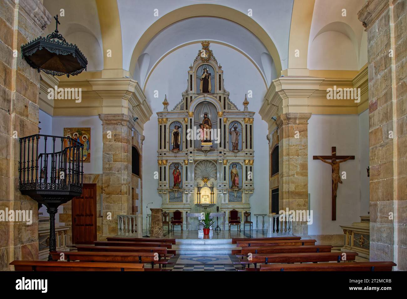 CONCHA, SPAIN, September 28, 2023 : Beautiful insides of the small ...