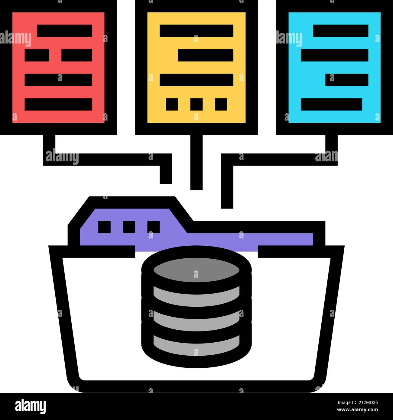 data integration database color icon vector illustration Stock Vector Image & Art - Alamy