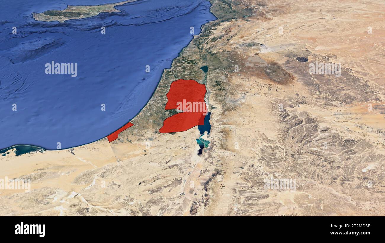 Palestinian territories map hi-res stock photography and images - Alamy