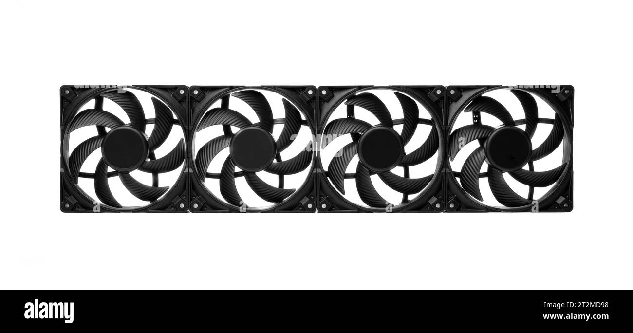 Computer fan cooler isolated on white background Stock Photo - Alamy