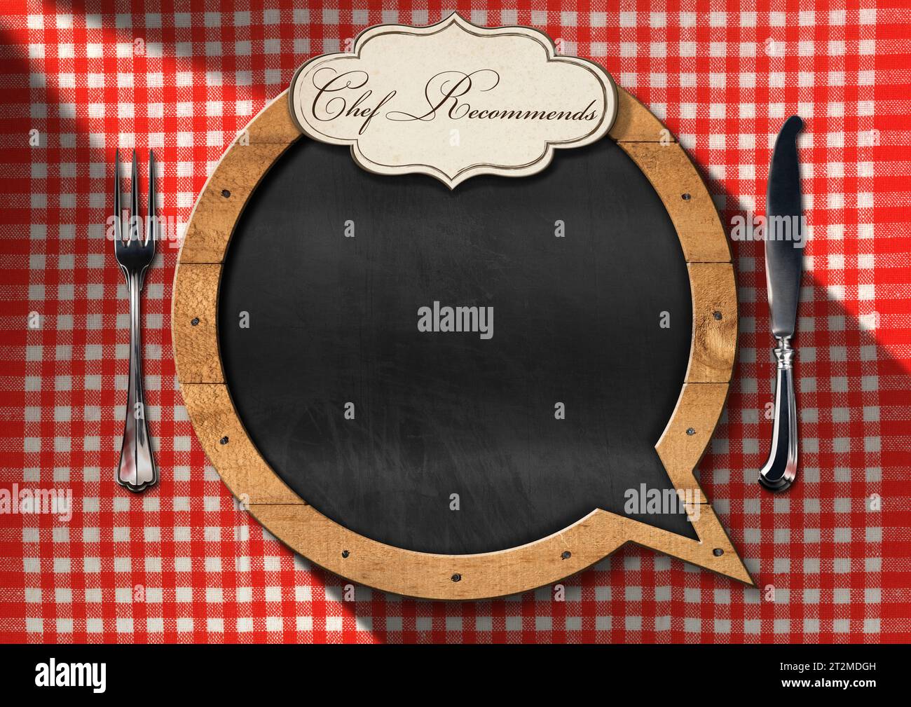 Blackboard in the shape of speech bubble with copy space, label with ...