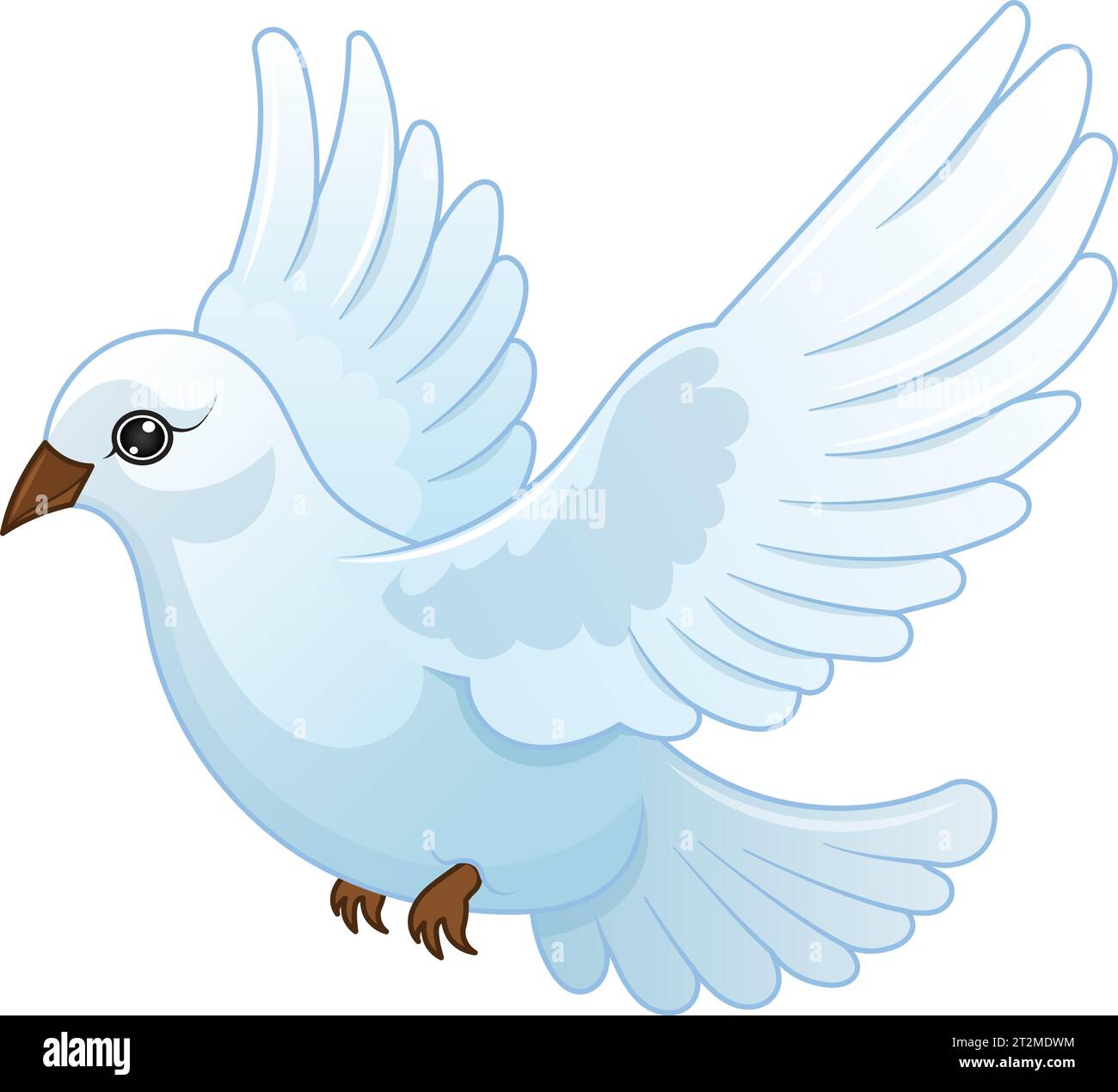 Vector Dove Flying on White Background Stock Vector Image & Art - Alamy