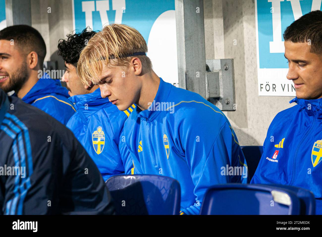 Falkenberg, Sweden. 13th, October 2023. Lucas Bergvall of Sweden seen ...