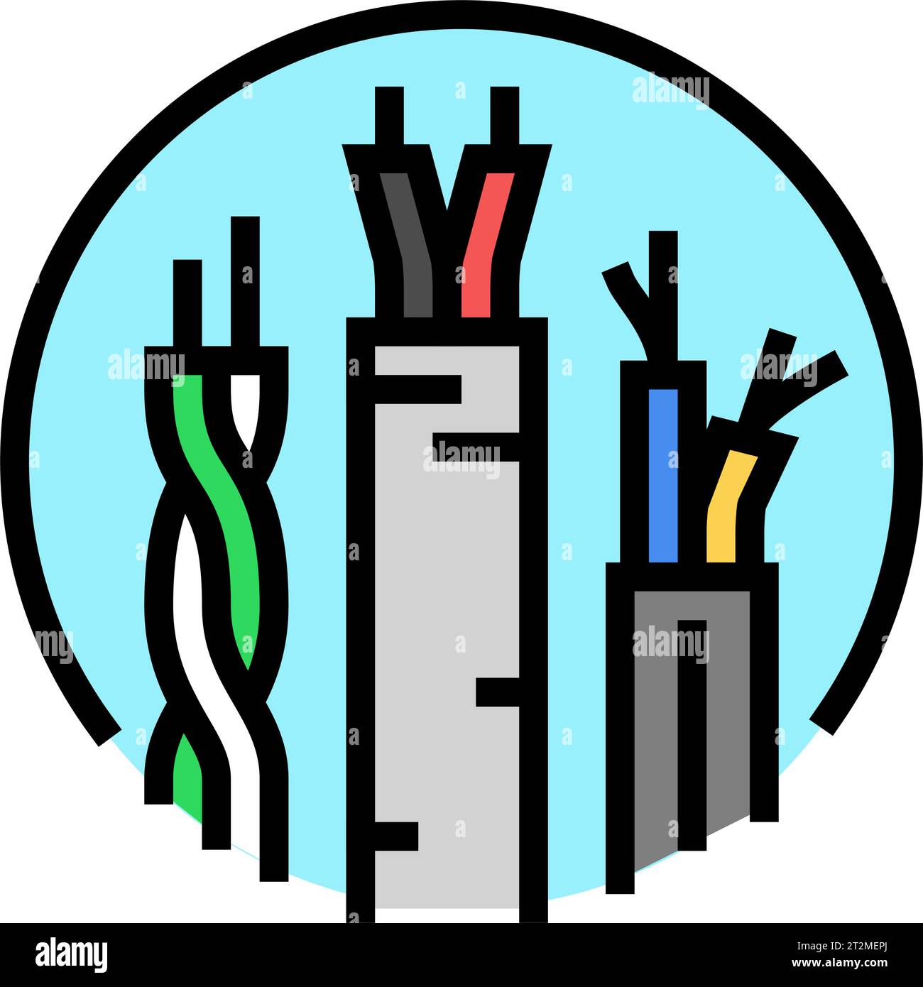 cable wiring electronics color icon vector illustration Stock Vector ...