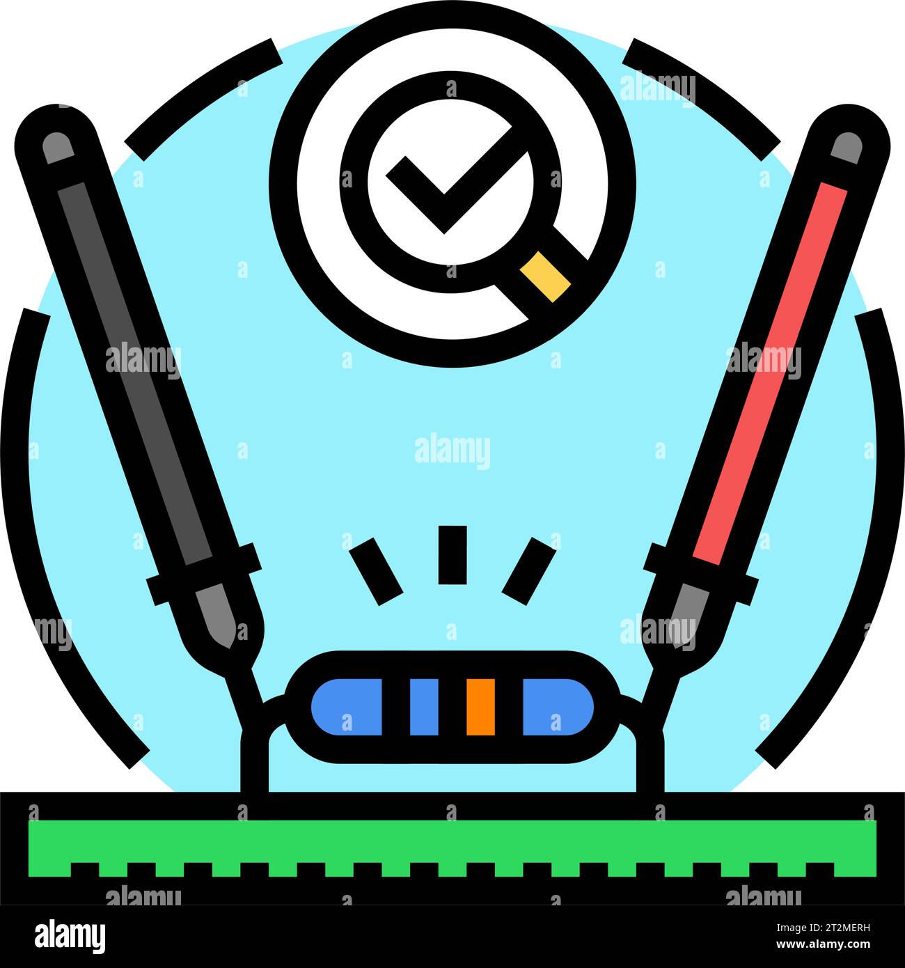 Engineer testing laboratory Stock Vector Images - Alamy