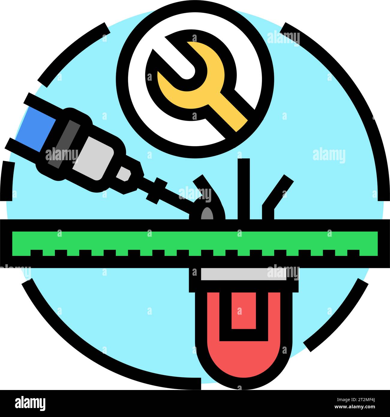 soldering components electronics color icon vector illustration Stock ...