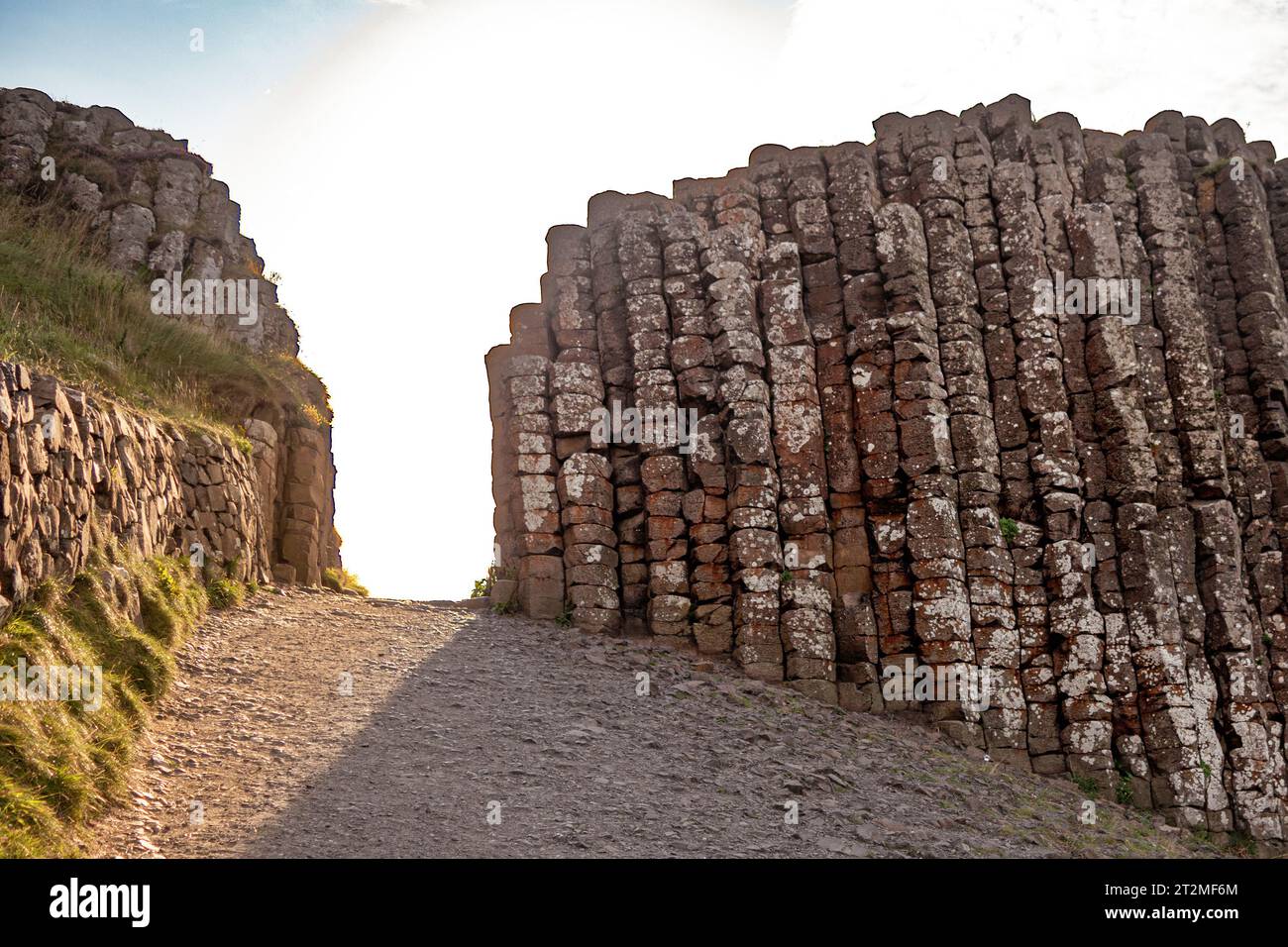 Stone wall at Giant's cause way Stock Photo - Alamy