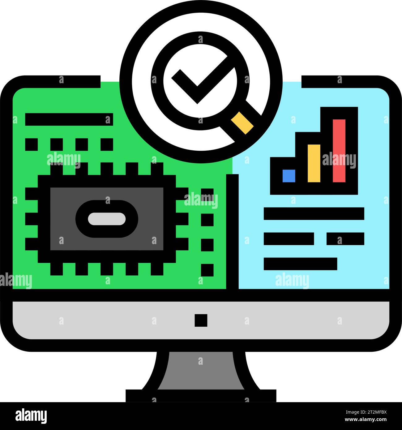 sensor calibration electronics color icon vector illustration Stock ...