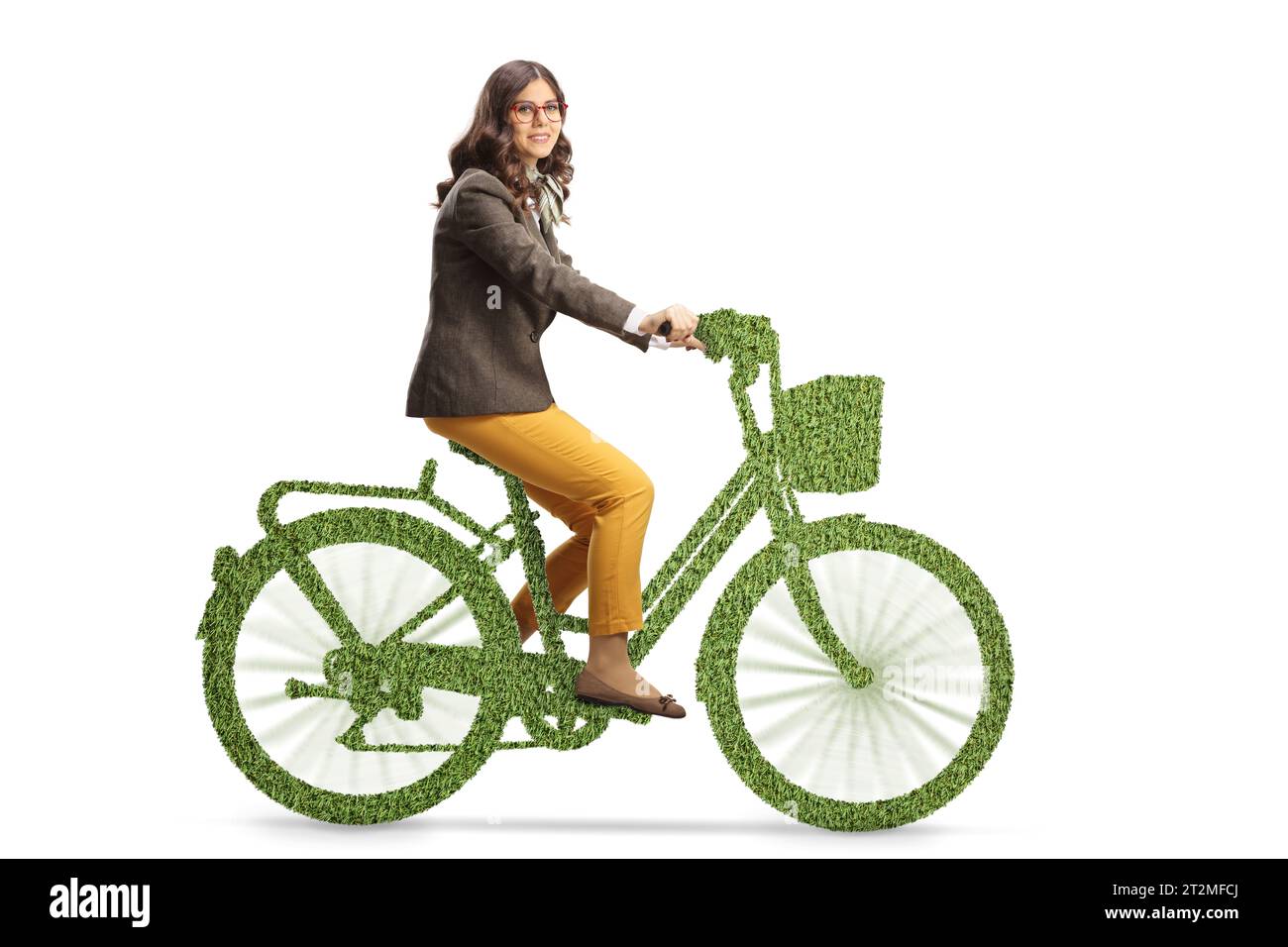 Commuting on a bicycle Cut Out Stock Images & Pictures - Alamy