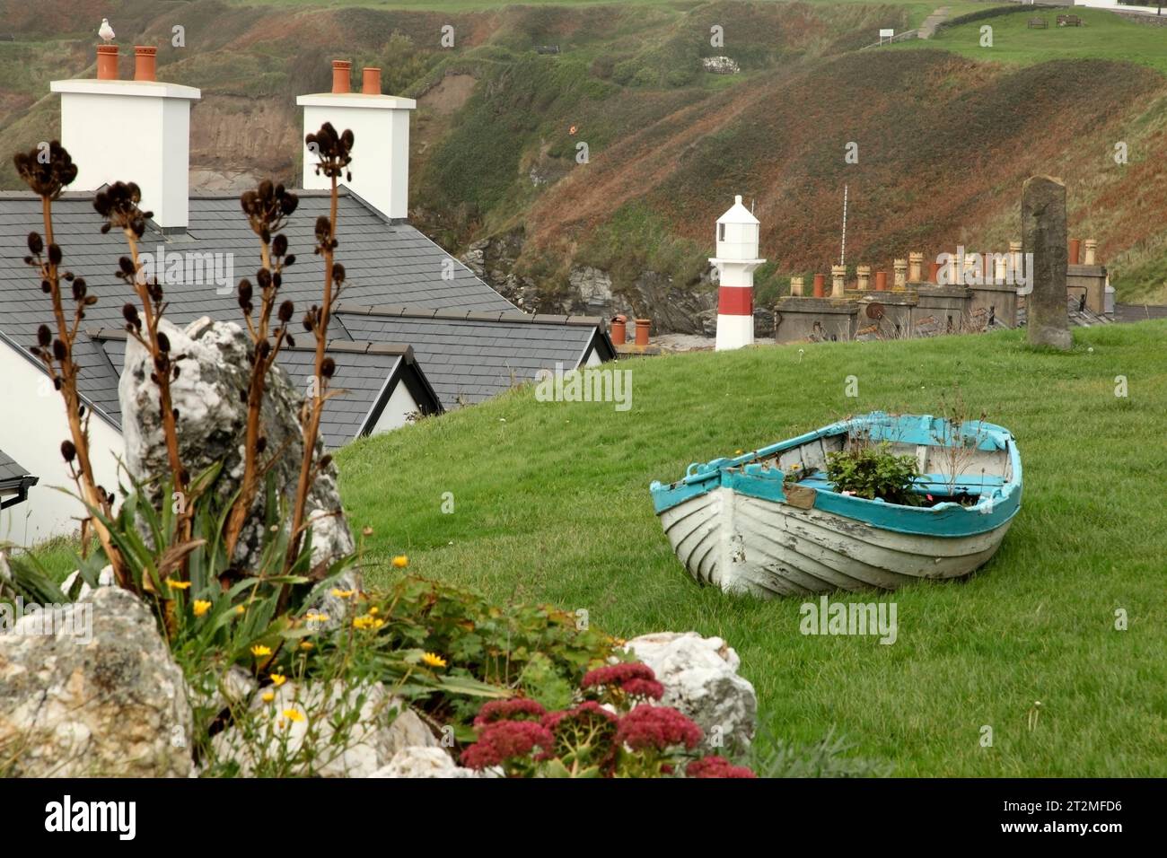 Port Erin lighthouse, Isle of Man Stock Photo - Alamy