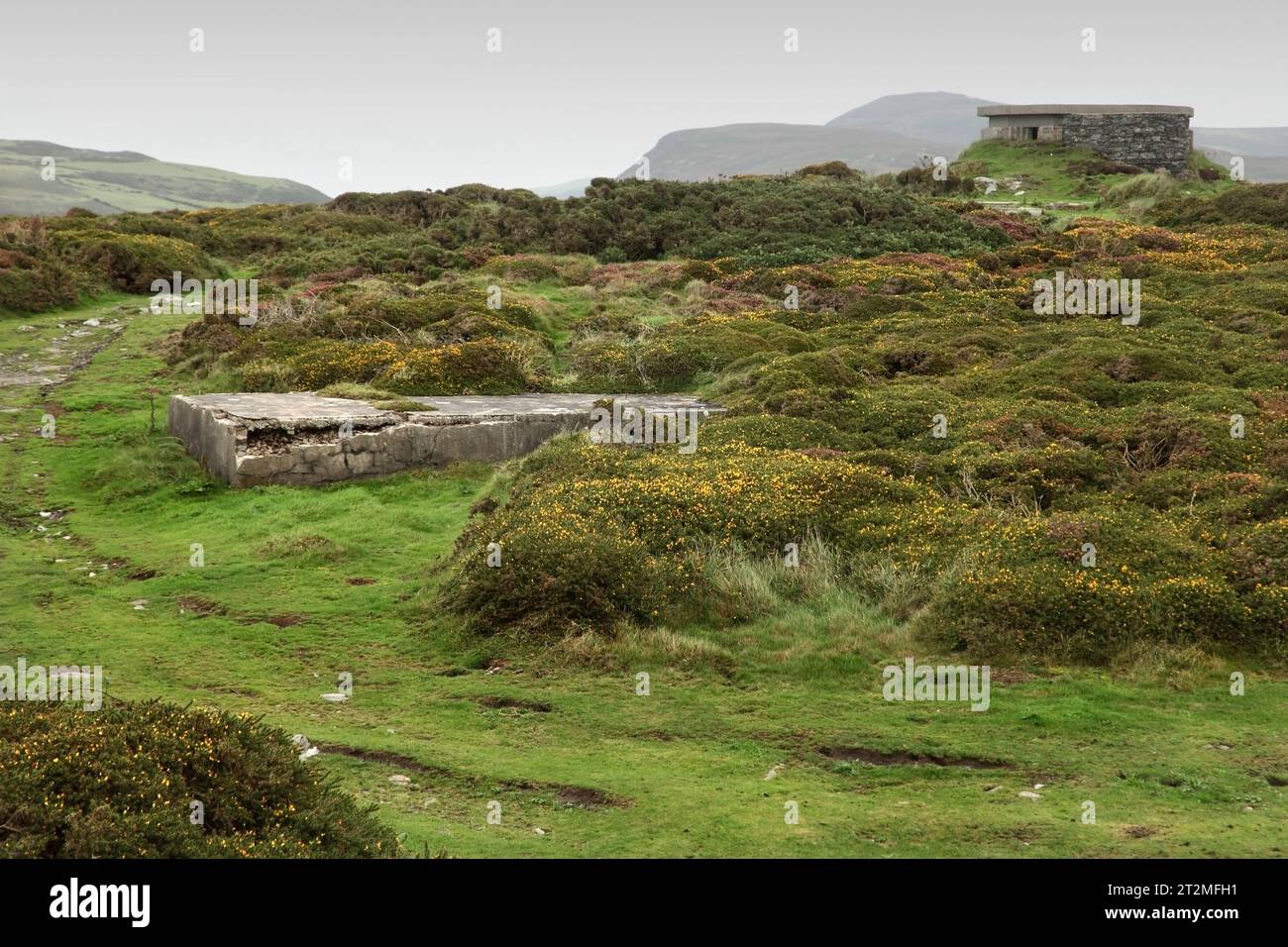 Defensive bunker and ruins at the site of the World War 2 Chain Home ...