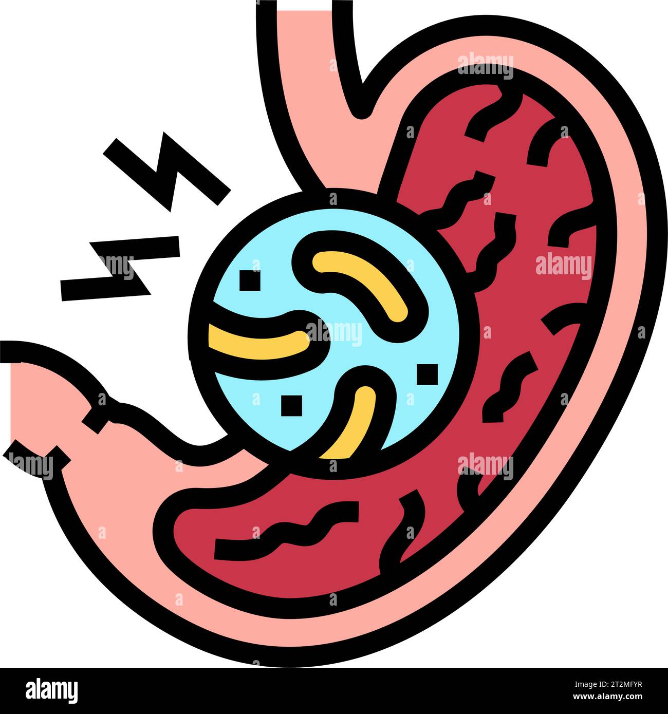 stomach flu gastroenterologist color icon vector illustration Stock Vector Image & Art - Alamy