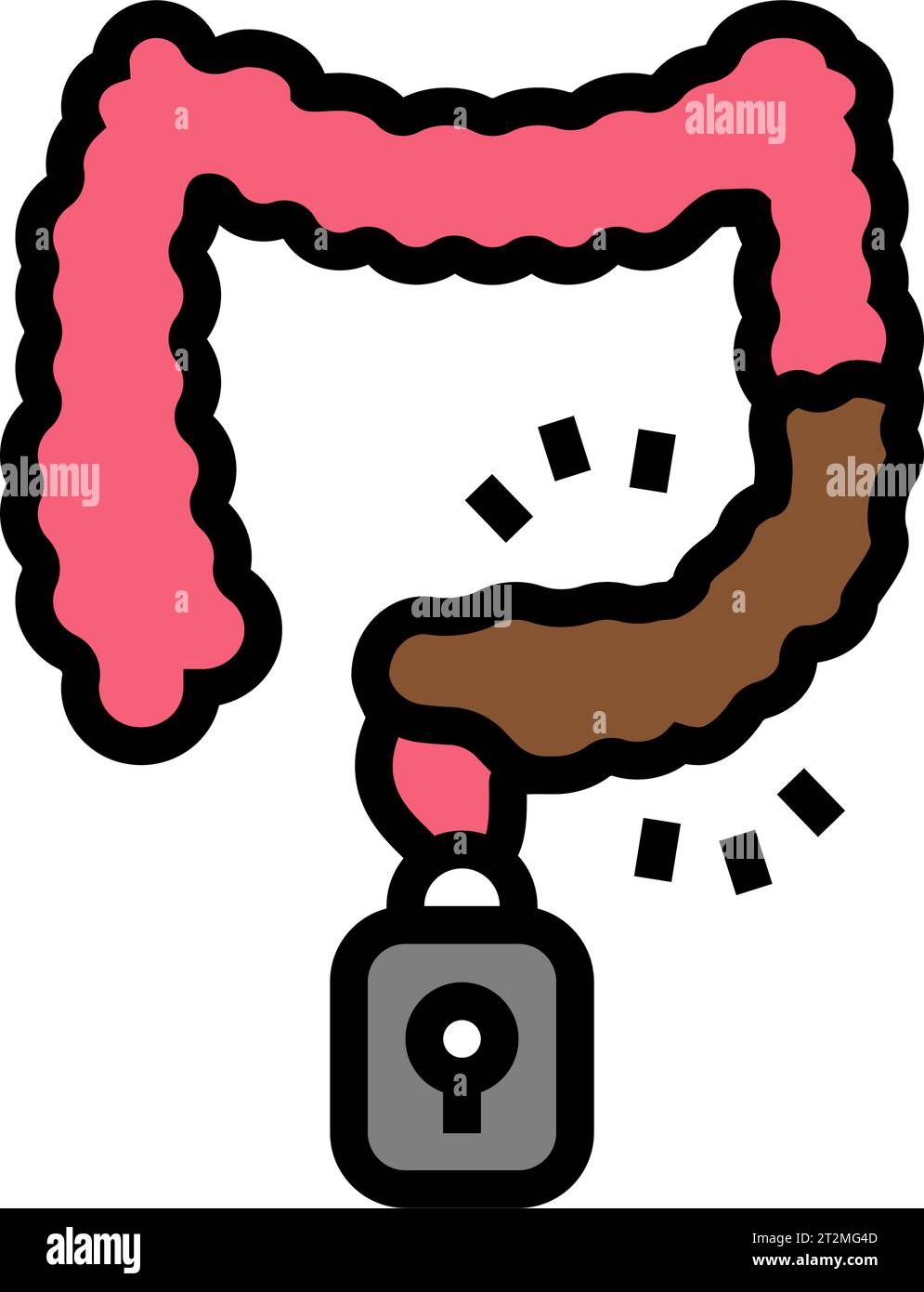 constipation treatment color icon vector illustration Stock Vector ...