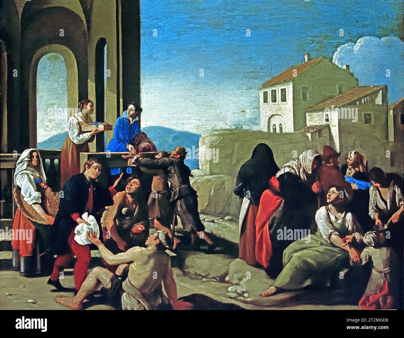 Saint Lucy Giving Alms 1630-1633 by Aniello Falcone 1600 – 1656 Italian ...