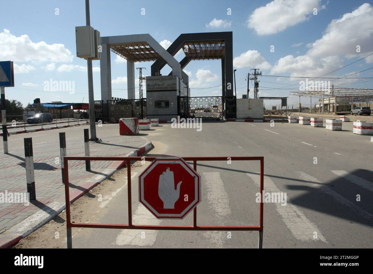 Rafah, Gaza. 20th Oct, 2023. Shows Rafah crossing gate with Egypt in ...