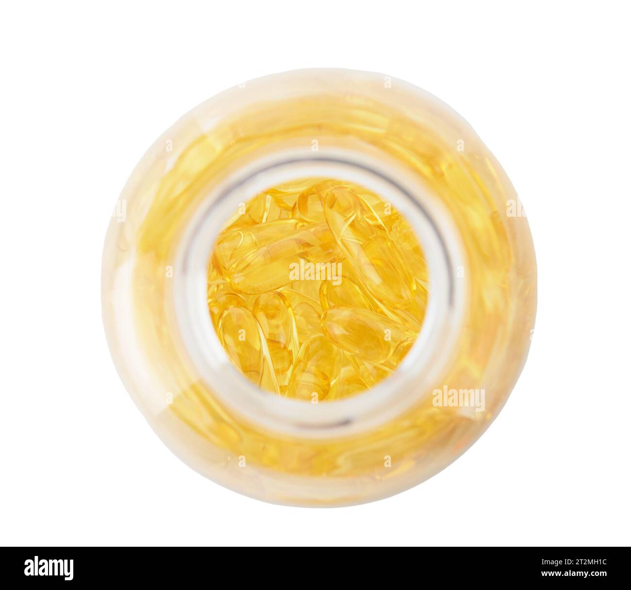 Close up capsules with Vitamin D, E or Omega 3,6,9 fatty acids in ...