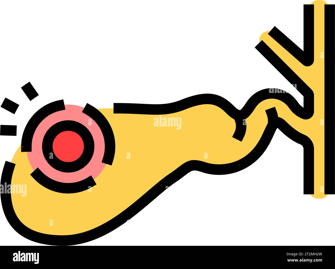 gallbladder check gastroenterologist color icon vector illustration ...