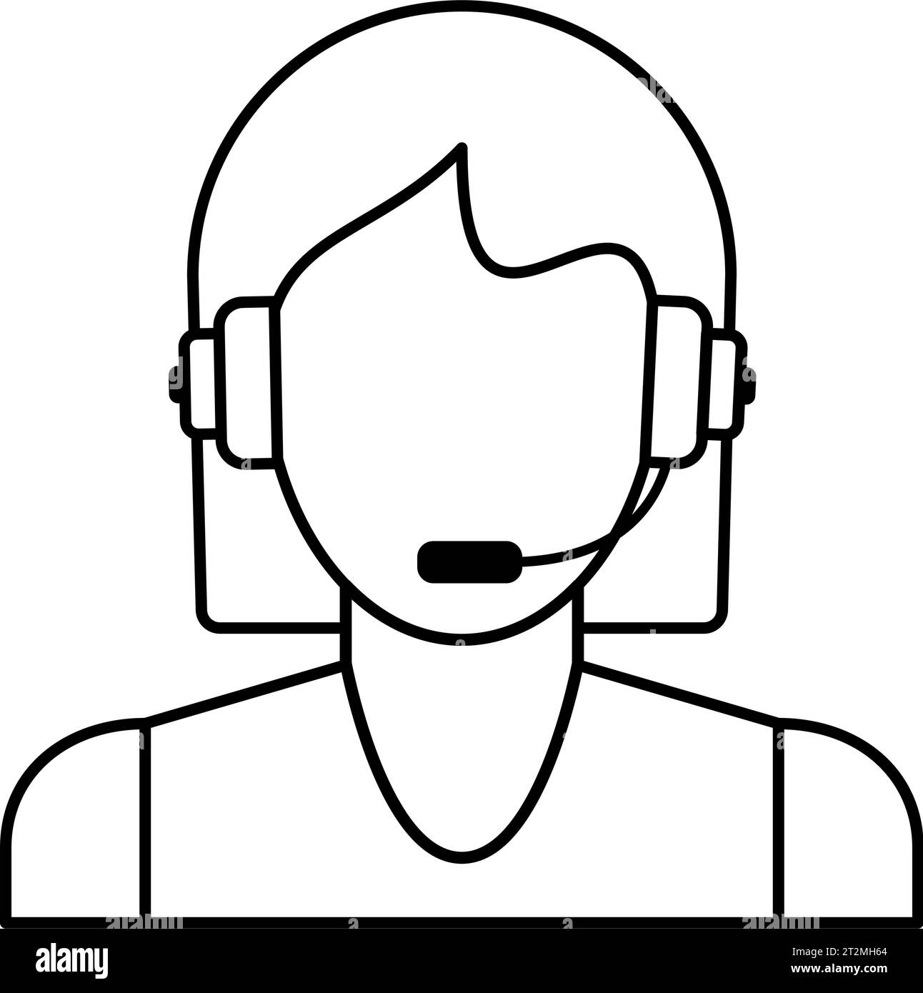 Support service worker headset Cut Out Stock Images & Pictures - Alamy