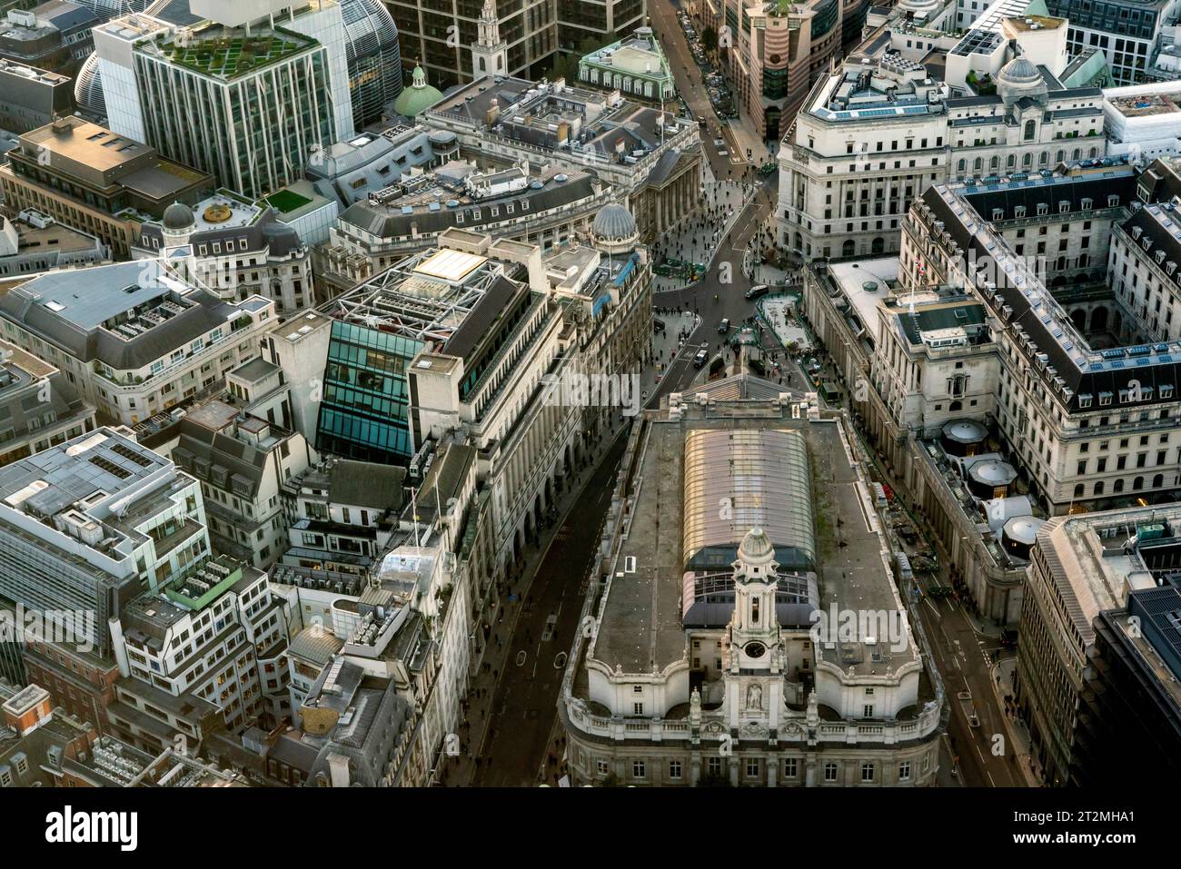 An Aerial View Of The Royal Exchange and Surrounding Buildings From The ...