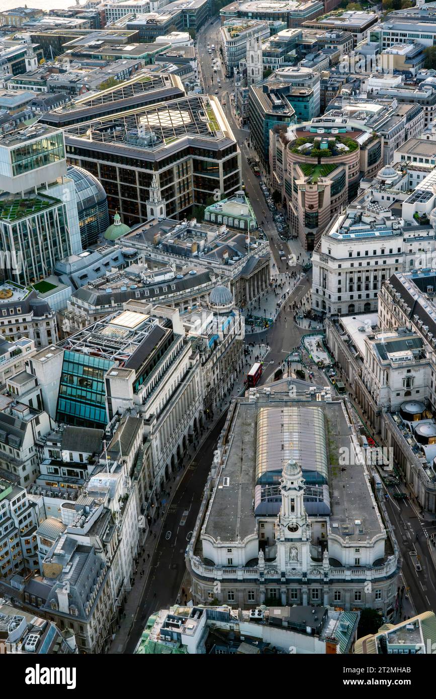 An Aerial View Of The Royal Exchange and Surrounding Buildings From The ...
