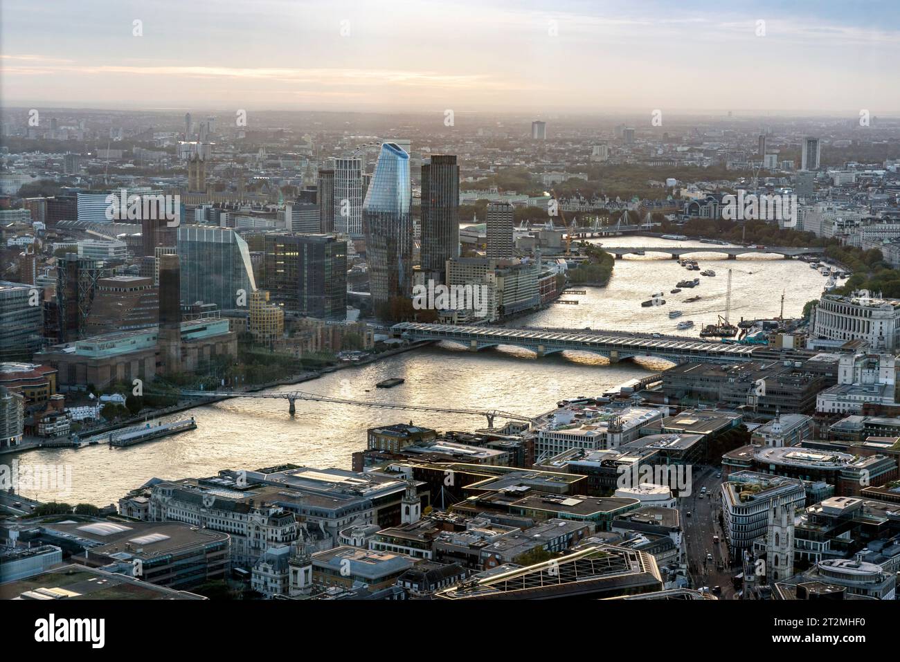 An Aerial View Of The River Thames From The Lookout Viewing Platform at ...