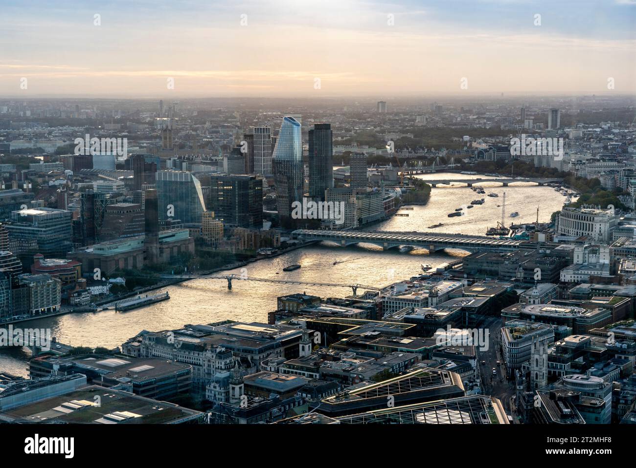 An Aerial View Of The River Thames From The Lookout Viewing Platform at ...
