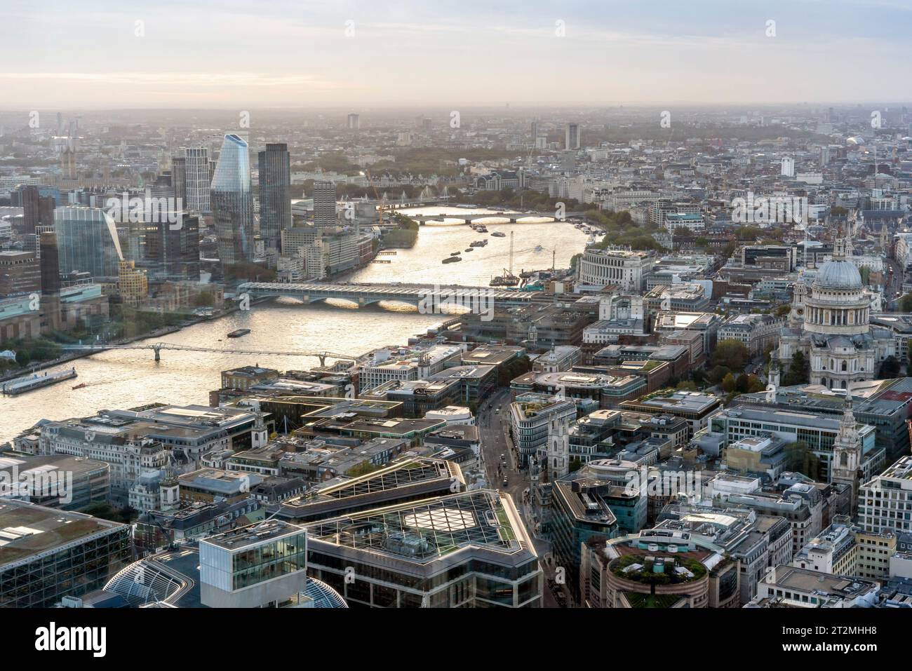 An Aerial View Of The River Thames From The Lookout Viewing Platform at ...