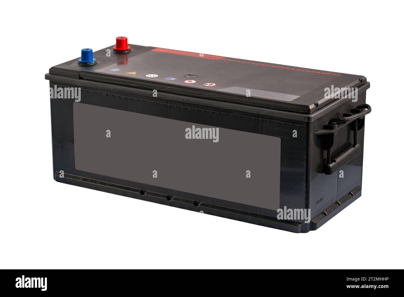 black car battery closeup on a white background Stock Photo - Alamy