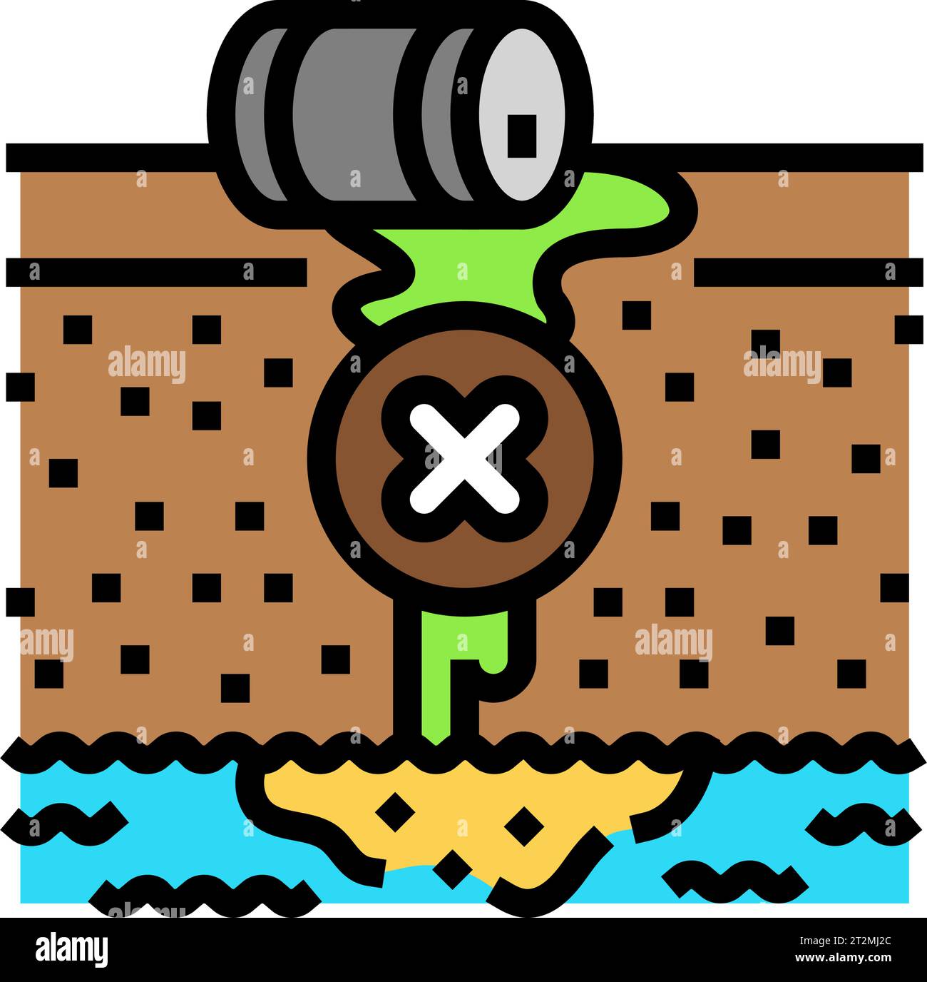 well design hydrogeologist color icon vector illustration Stock Vector ...