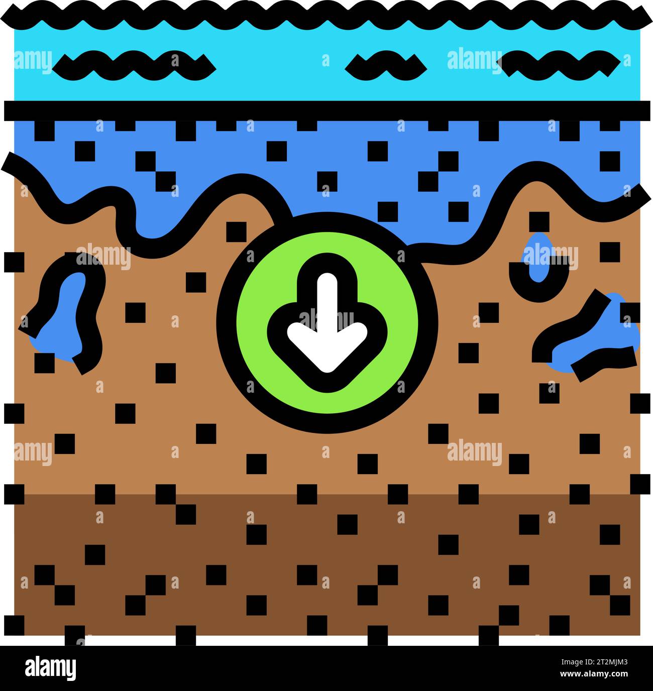hydrology research hydrogeologist color icon vector illustration Stock ...