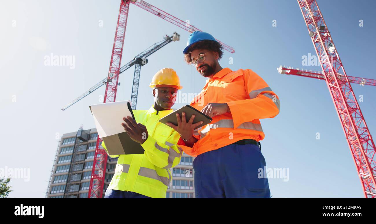OSHA Inspection Worker At Construction Site. Building Safety Stock ...