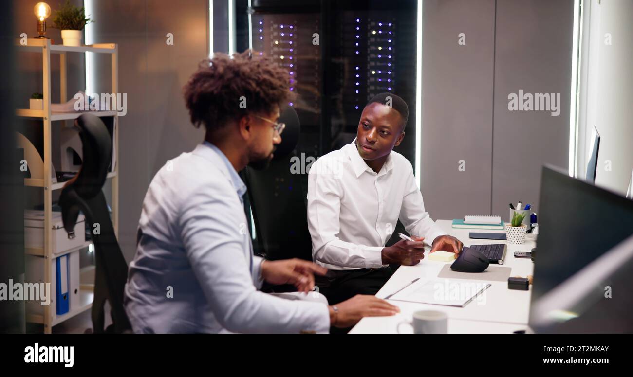Staff Training On Computer. Corporate Employee In Classroom Stock Photo ...