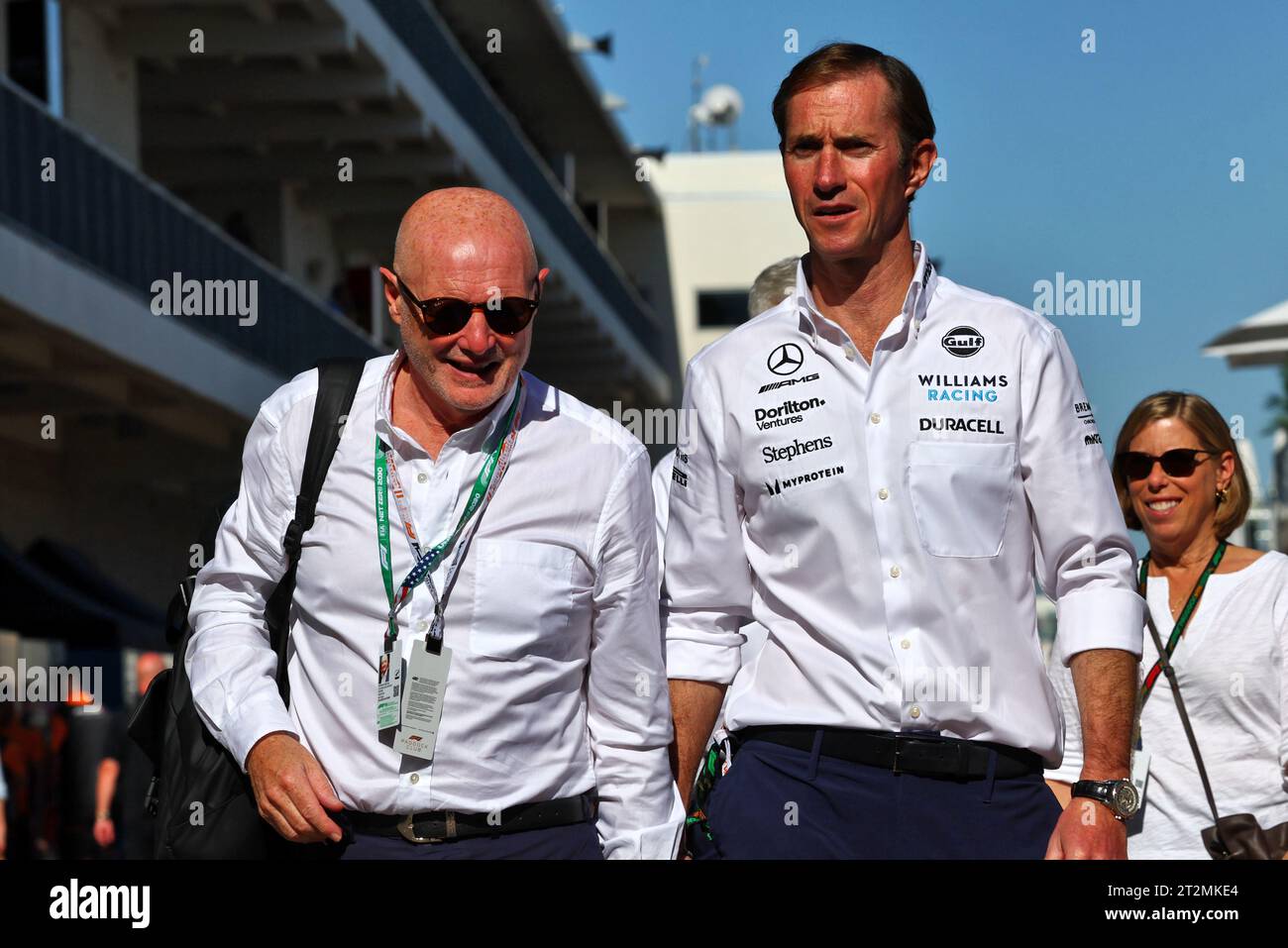 Austin, USA. 20th Oct, 2023. (L to R): Peter Kenyon, Williams Racing ...
