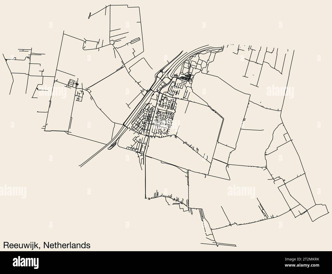 Street roads map of REEUWIJK, NETHERLANDS Stock Vector Image & Art - Alamy