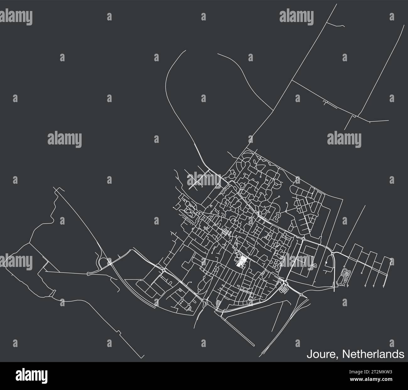 Street roads map of JOURE, NETHERLANDS Stock Vector Image & Art - Alamy