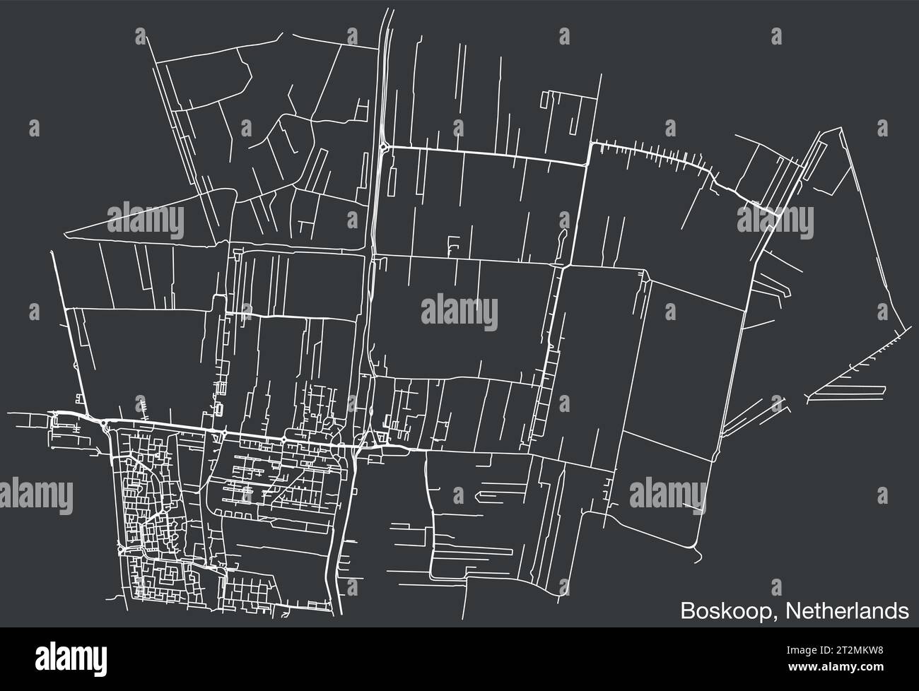 Street roads map of BOSKOOP, NETHERLANDS Stock Vector Image & Art - Alamy