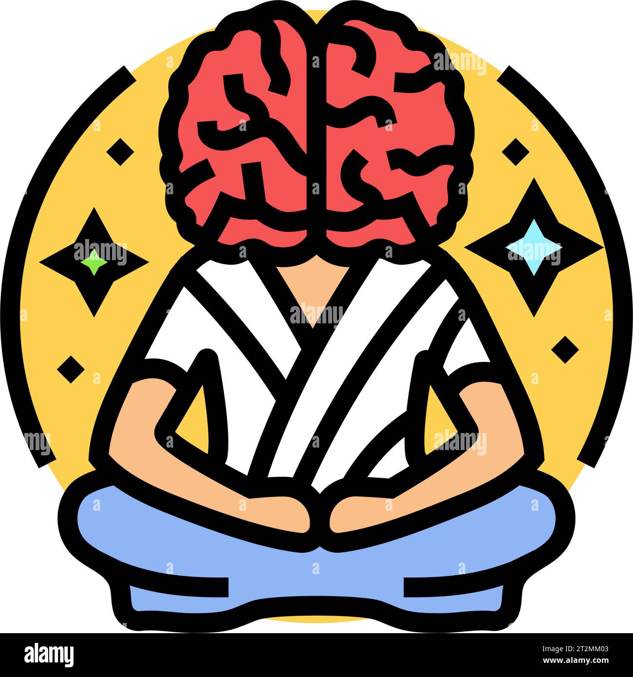 mindfulness motivation color icon vector illustration Stock Vector ...