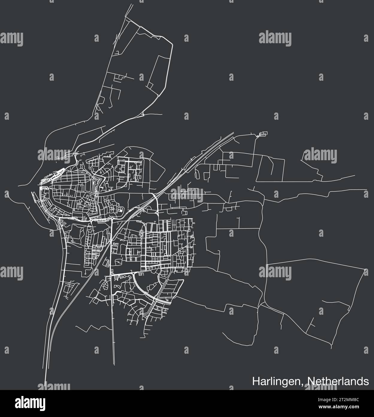 Harlingen map hi-res stock photography and images - Alamy