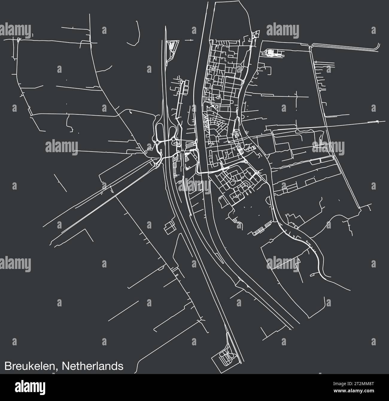 Street roads map of BREUKELEN, NETHERLANDS Stock Vector Image & Art - Alamy