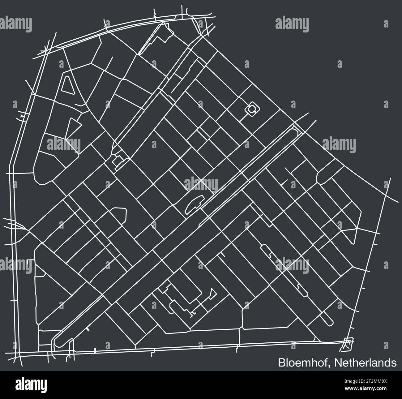 Street roads map of BLOEMHOF, NETHERLANDS Stock Vector Image & Art - Alamy