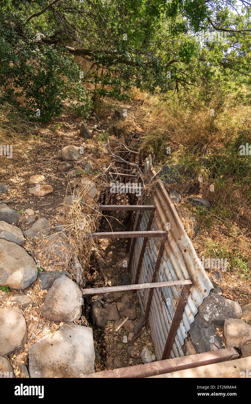 Israeli Bunker from 1967 on the Syrian Border, Tel Dan, Israel Stock ...