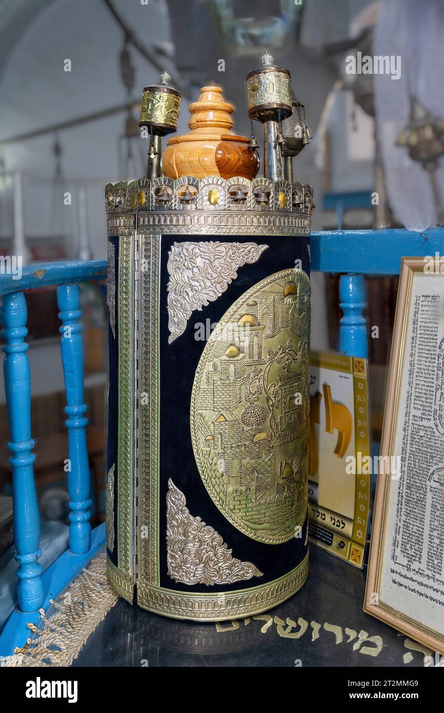 Safed, Israel - August 14, 2023: Sephardic torah case in the Safed ...